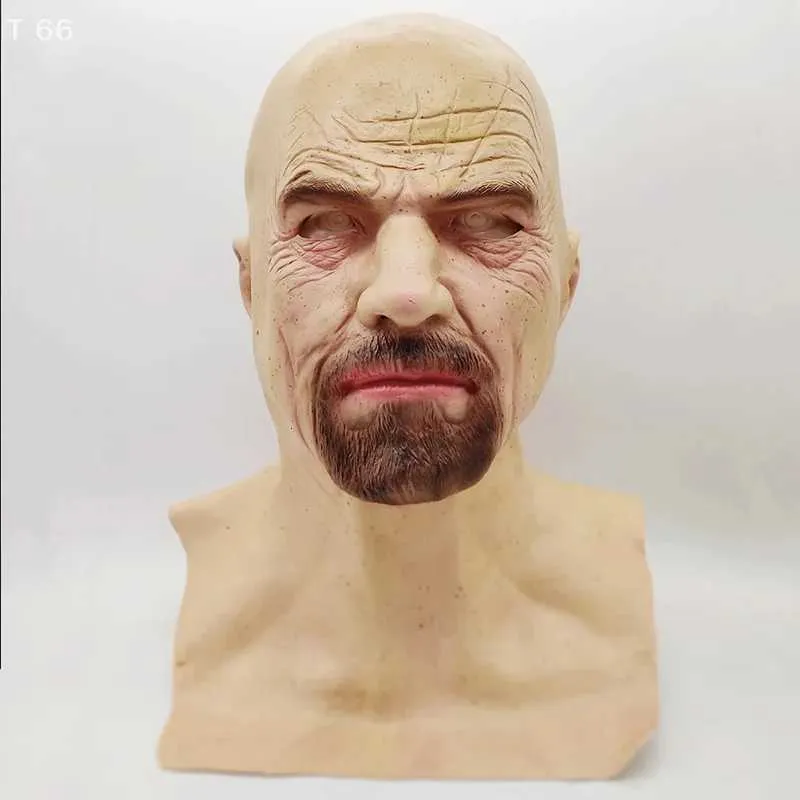 Heisenberg Latex Mask Realistic Bald Old Man Costume Mask For Adult ...