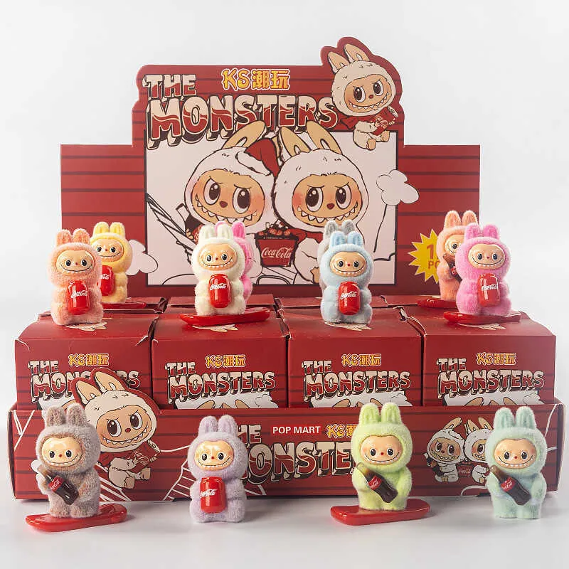 Limited Edition Flocked Labubu Plush Corn Husk Dolls In Blind Box ...