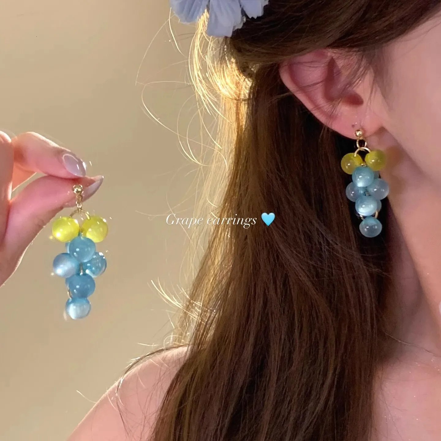 Gentle Wind Flower Zircon Tassel Earrings for Women, Light, High-End ...