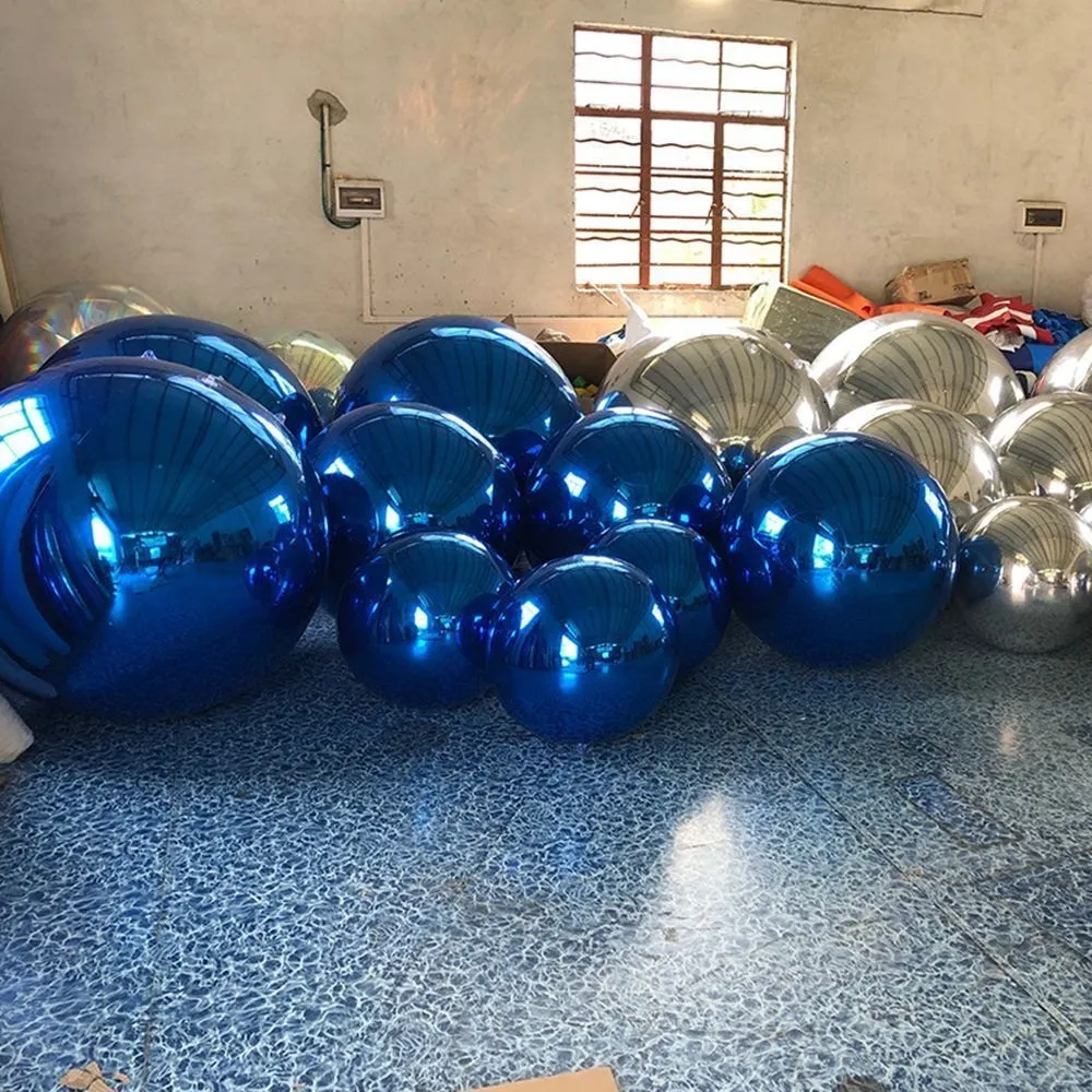 Blue Giant Inflatable Mirror Ball Reflective Disco Balloon for Party ...