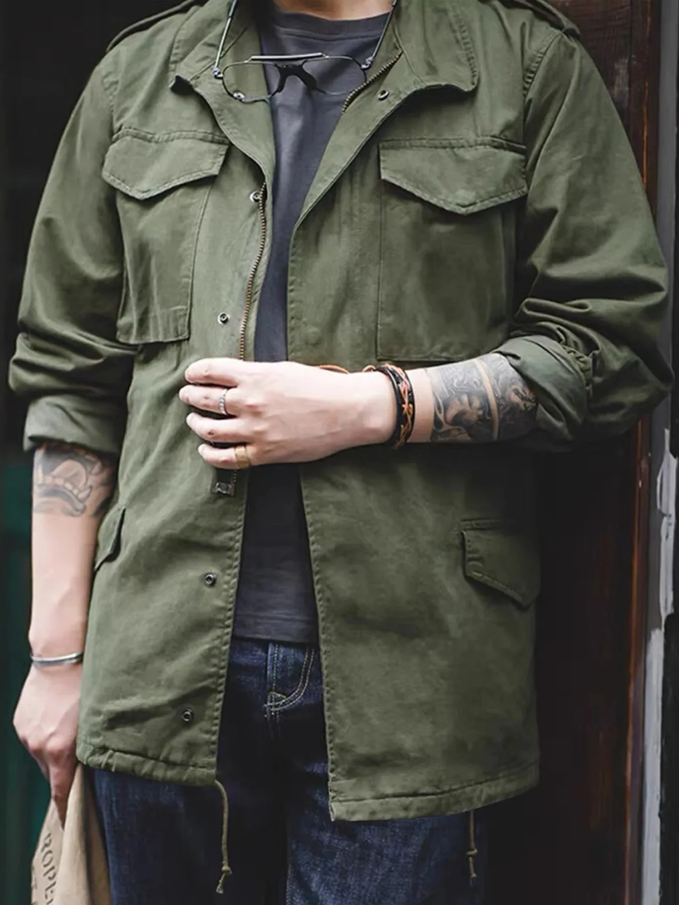 Retro Military M65 Rothco Field Jacket M65 For Men With Multi Pockets, Collar, And Zipper 100% ...
