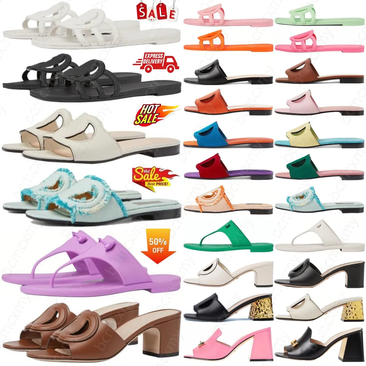 Designer Slides Slippers Sandals: Interlocking Horsebit G Slipper ...