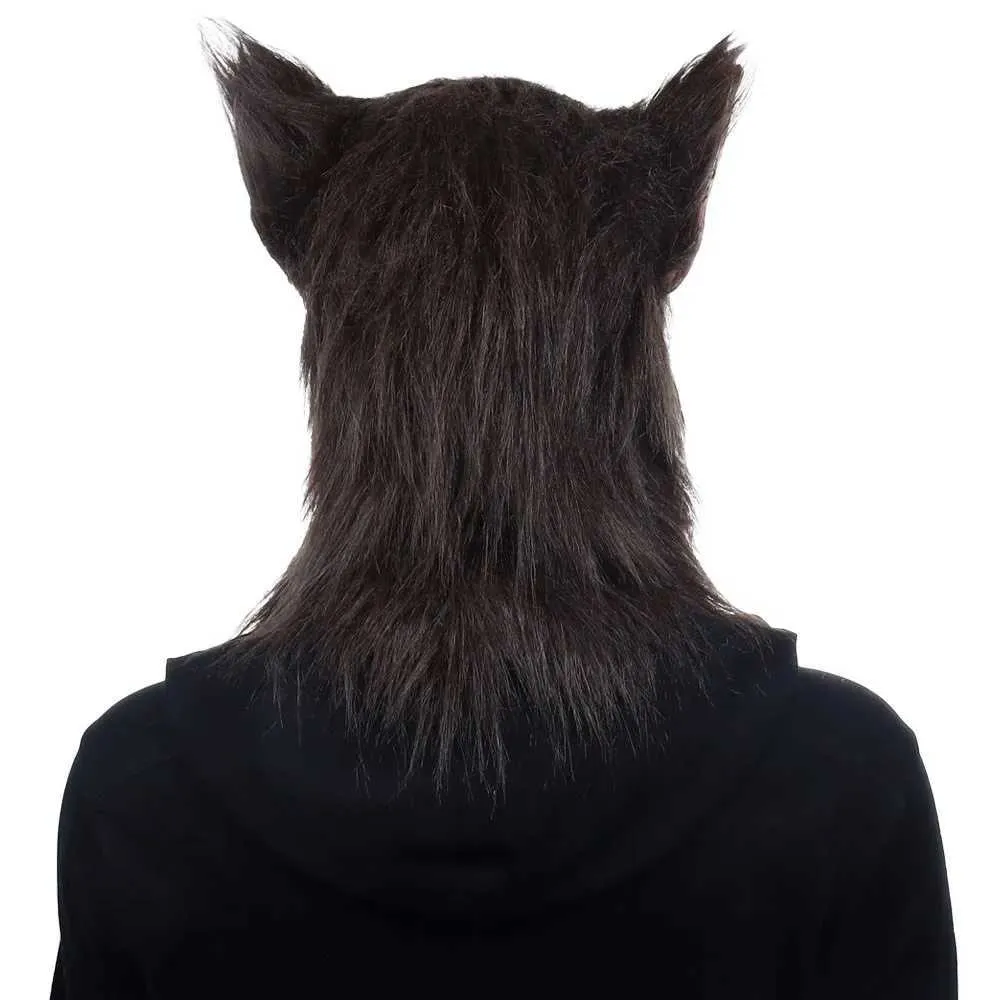 Werewolf Mask Latex Helmet for Adult Cosplay Halloween Carnival ...