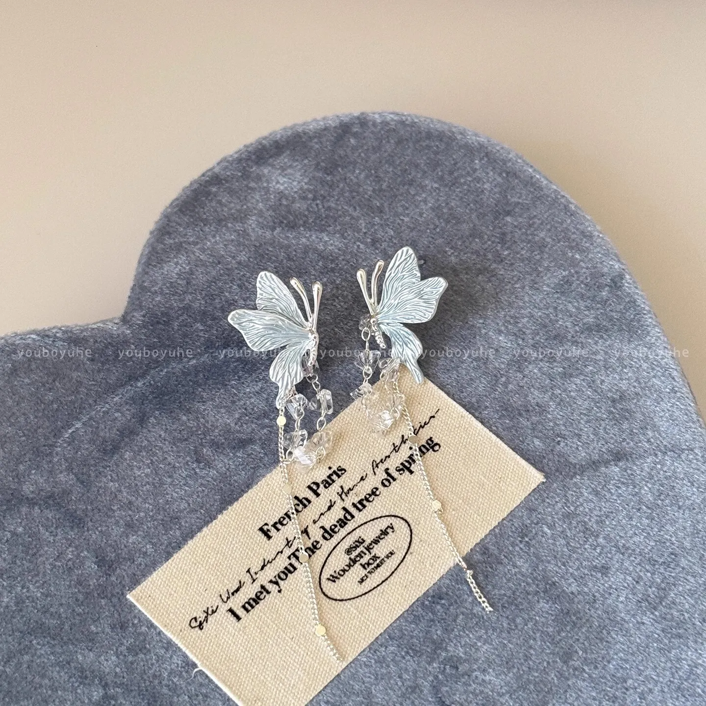 Gentle Wind Flower Zircon Tassel Earrings for Women, Light, High-End ...