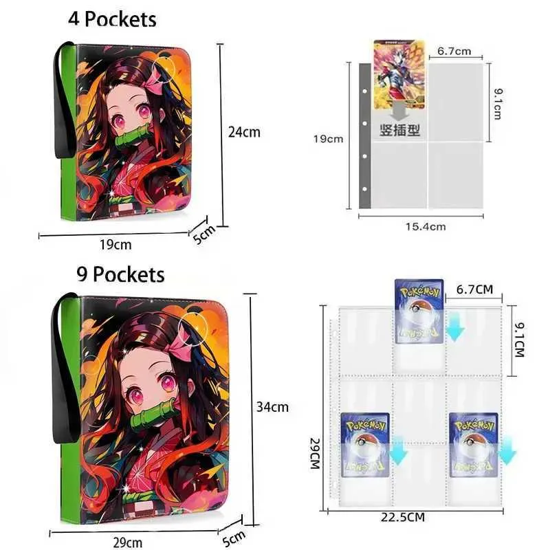 Card Album Book: Demon Slayer Card Holder with Tanjirou & Nezuko Design ...