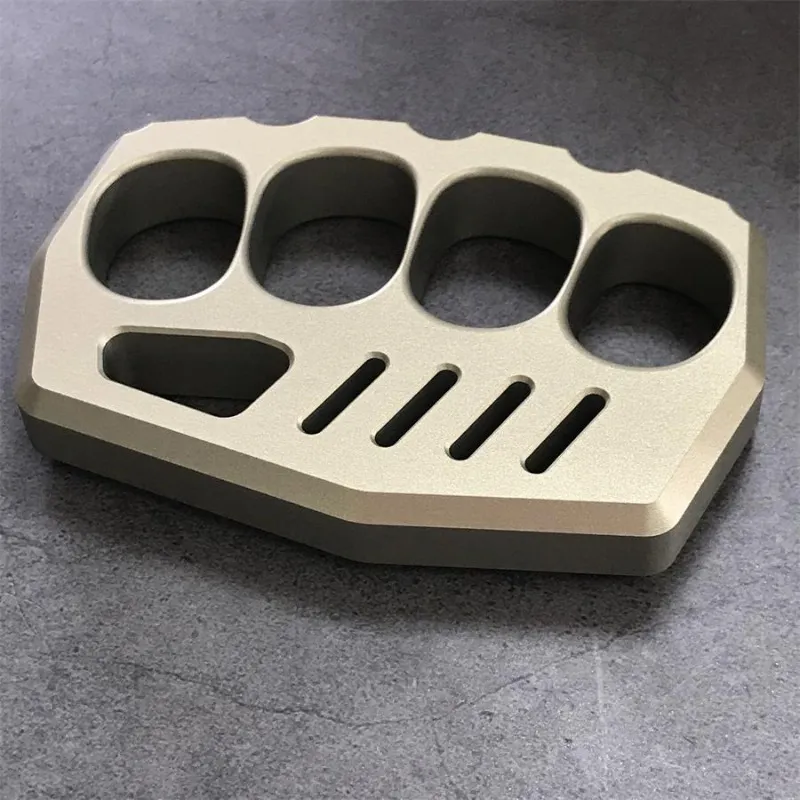 Large Aviation Aluminum Knuckle Dusters with Finger Hole - Outdoor Self ...