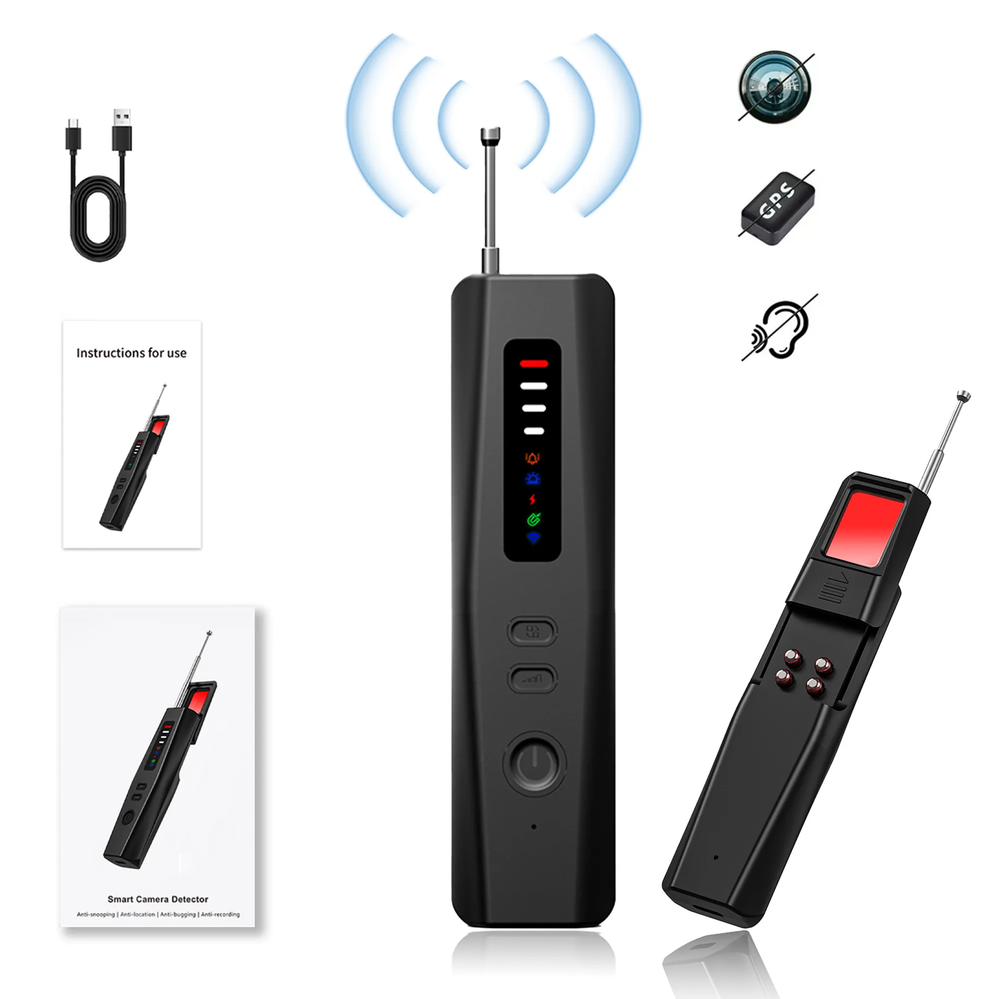 Advanced Anti Spy Hidden Camera K18 Rf Gs Detector With Magnetic ...