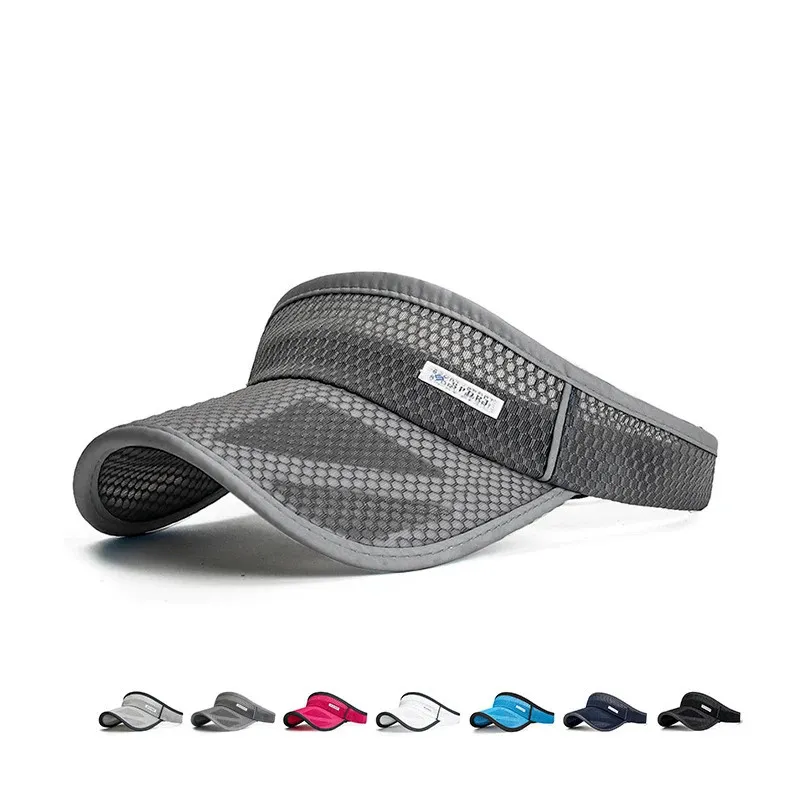 Summer Sport Mesh Sun Hats For Men Extended Brim UV Protection Visor ...