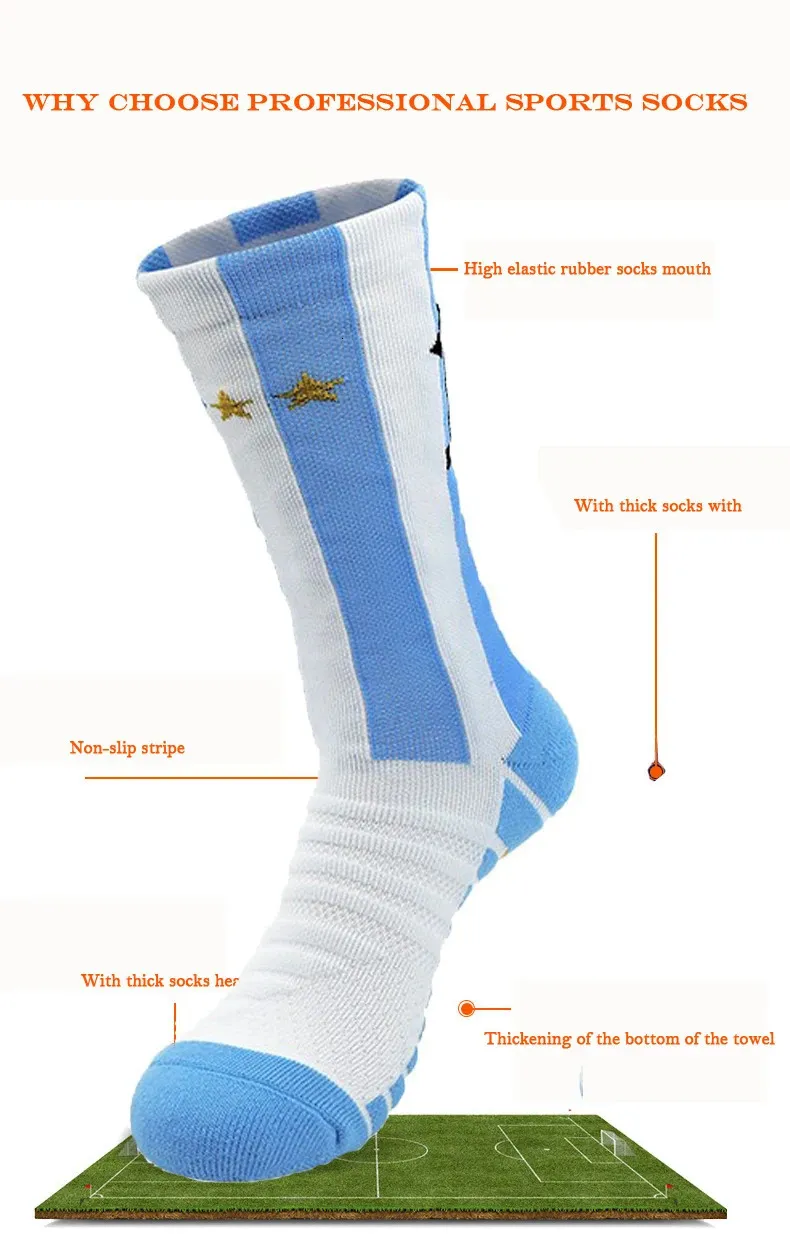 Professional Paris Club Soccer Socks, Star Number Football Socks, Mens ...