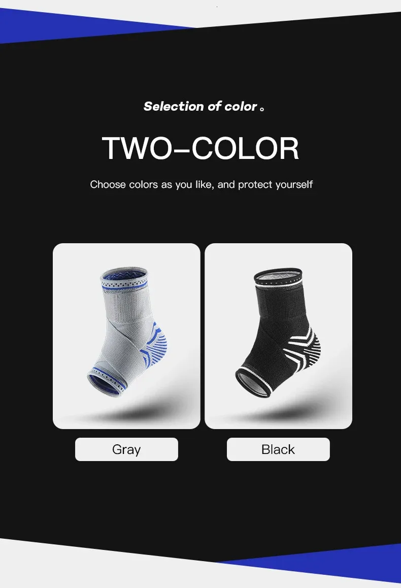 Ankle Support Compression Sleeve Breathable Bandage for Injury Recovery ...