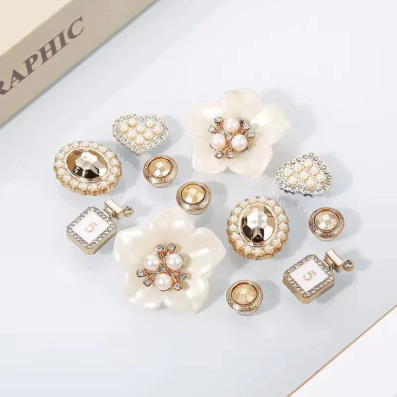 Fashion Diy Shoe Jewelry Set: Diamond Butterfly Pearl Flower Detachable ...