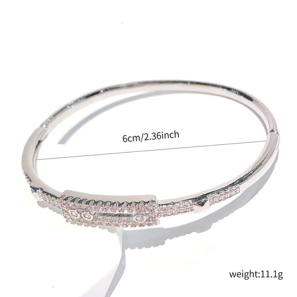 Gold Tone Copper Alloy Micro Inlaid 5A Zircon Three Diamond Sliding ...