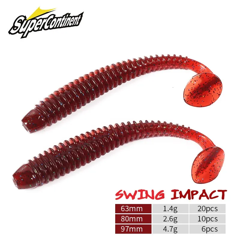 Supercontinent Impact Ring Shad Soft Plastic Fishing Lure - 63mm, 80mm ...