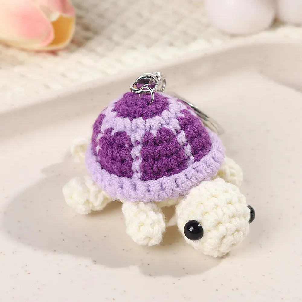 Crochet Turtle Keychain, Cute Handmade Backpack Charm Keyring Gift ...