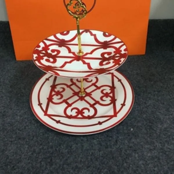 Elegant Two Tier Ceramic Cake Plate: Luxury Dessert Stand Perfect for ...