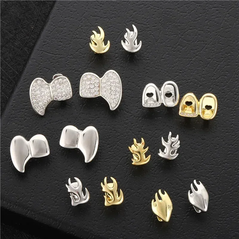 Hip Hop Classic Single Teeth Simple 14K Gold Plated Glossy Tooth Caps ...