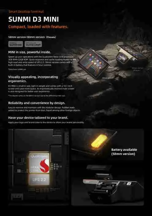 Sunmi D3PRO Smart Touch All-in-One Cash Register for Retail Clothing ...