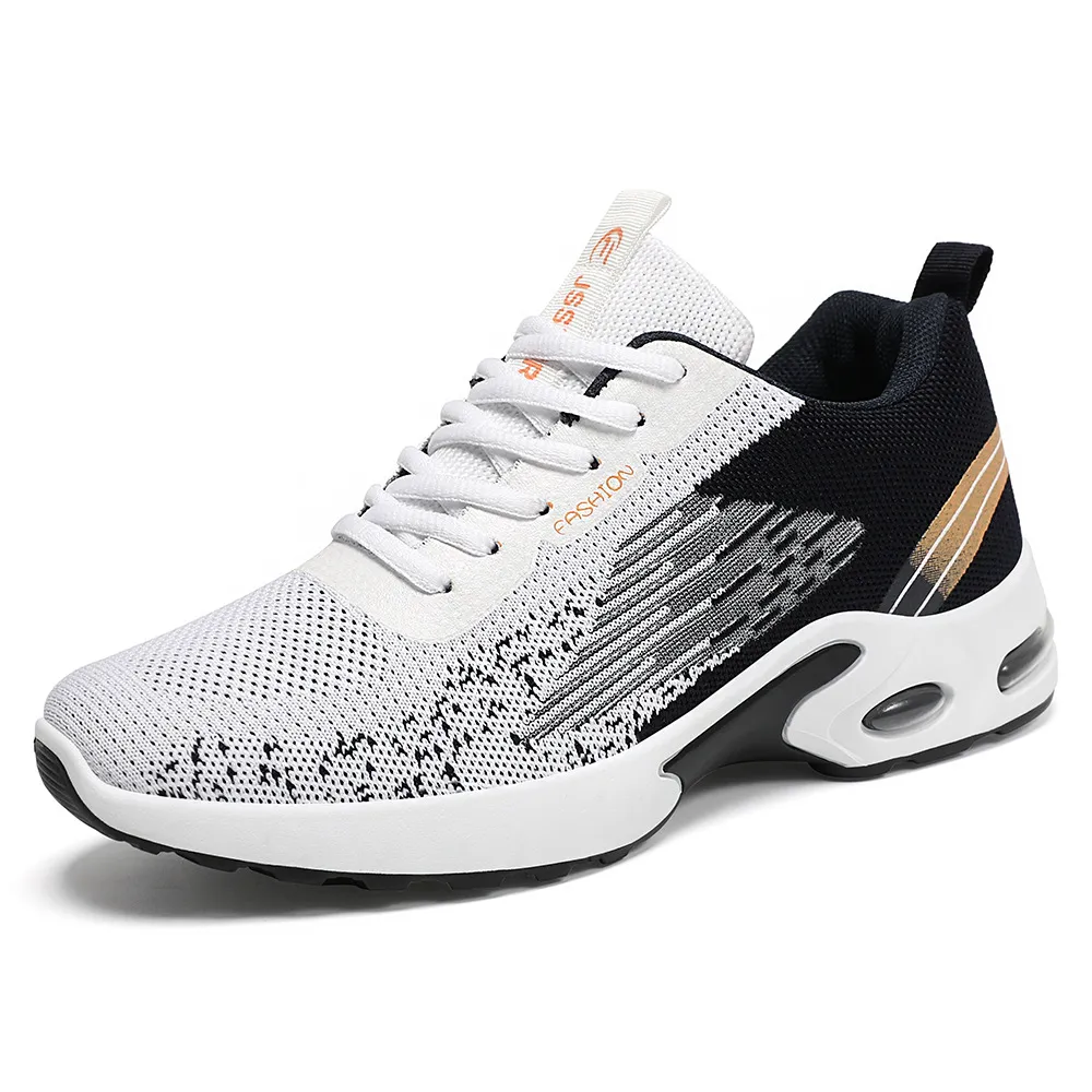 Designer unisex running shoes with breathable PU upper and lace-up ...