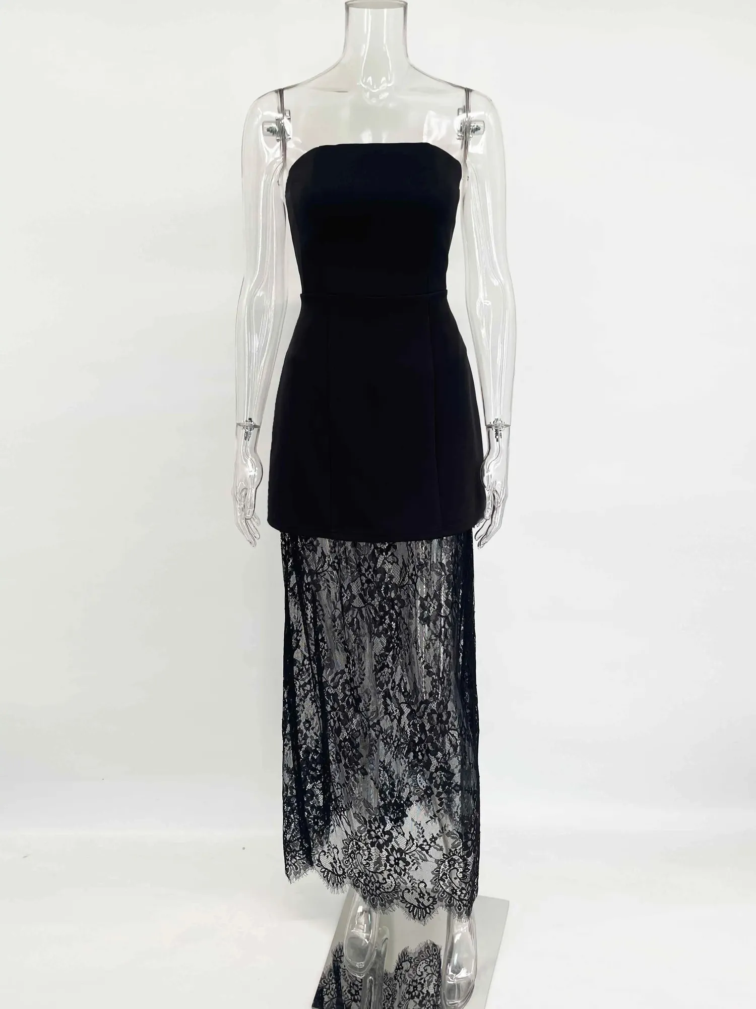 Talenza White Lace Long Skirt Set: Sexy Sheath Vest Top and High Waist ...