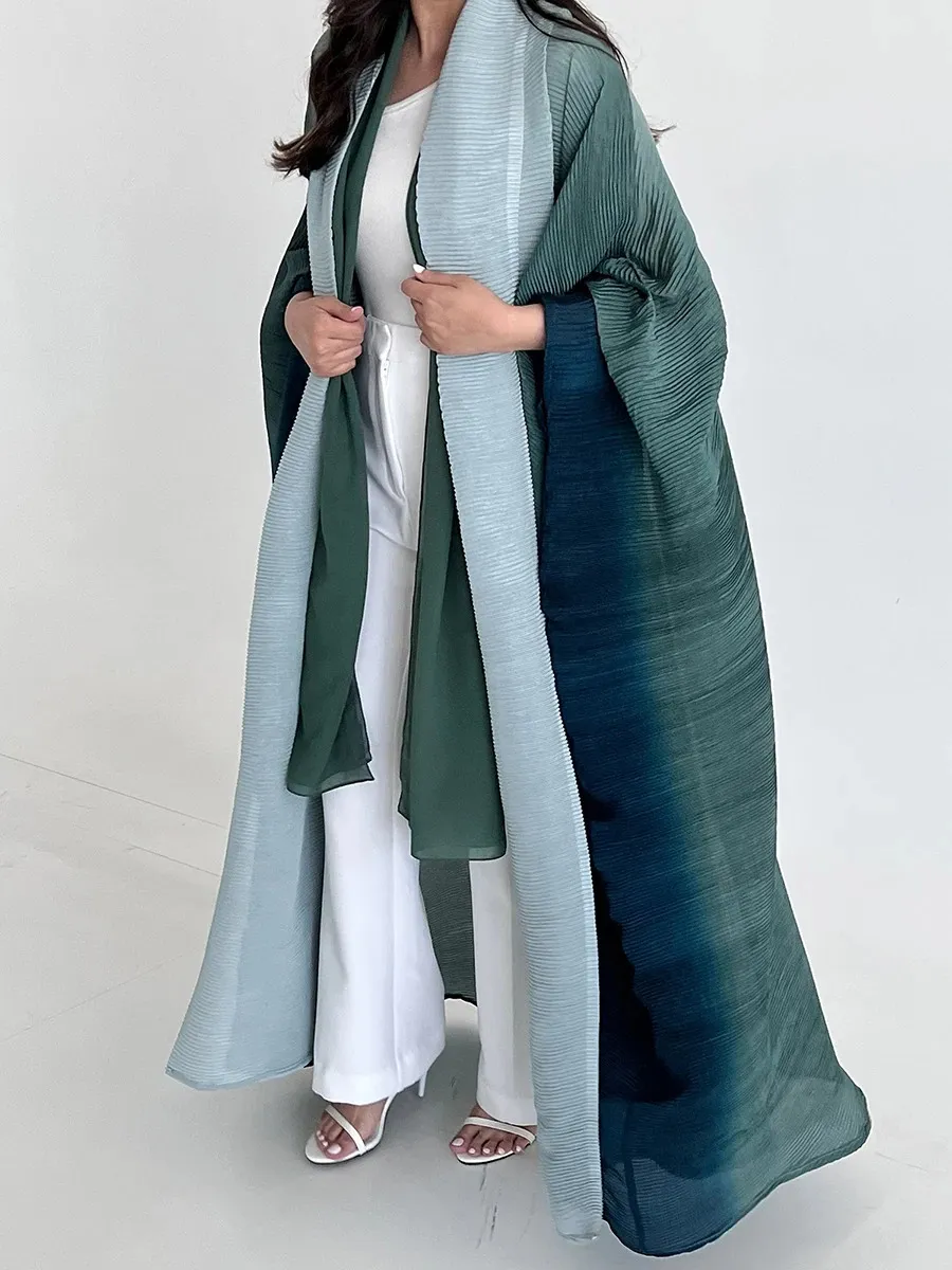 Miyake Pleated Gradient Batwing Windbreaker Coat: Women's Dubai Fashion ...