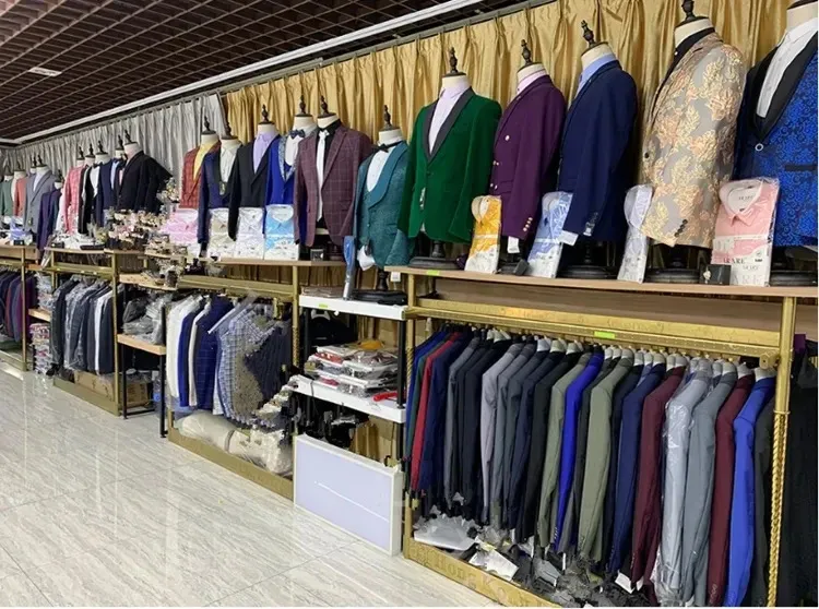 Men's High Quality Golden Velvet Embroidered Slim Fit Suit Jacket ...