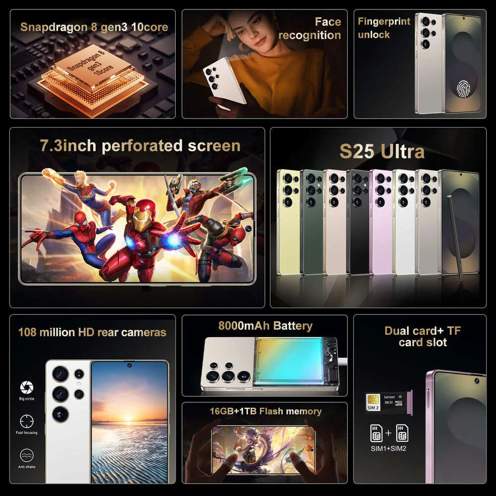 S25 Ultra 7.3-Inch 5G Unlocked Android Smartphone With Touch Screen ...