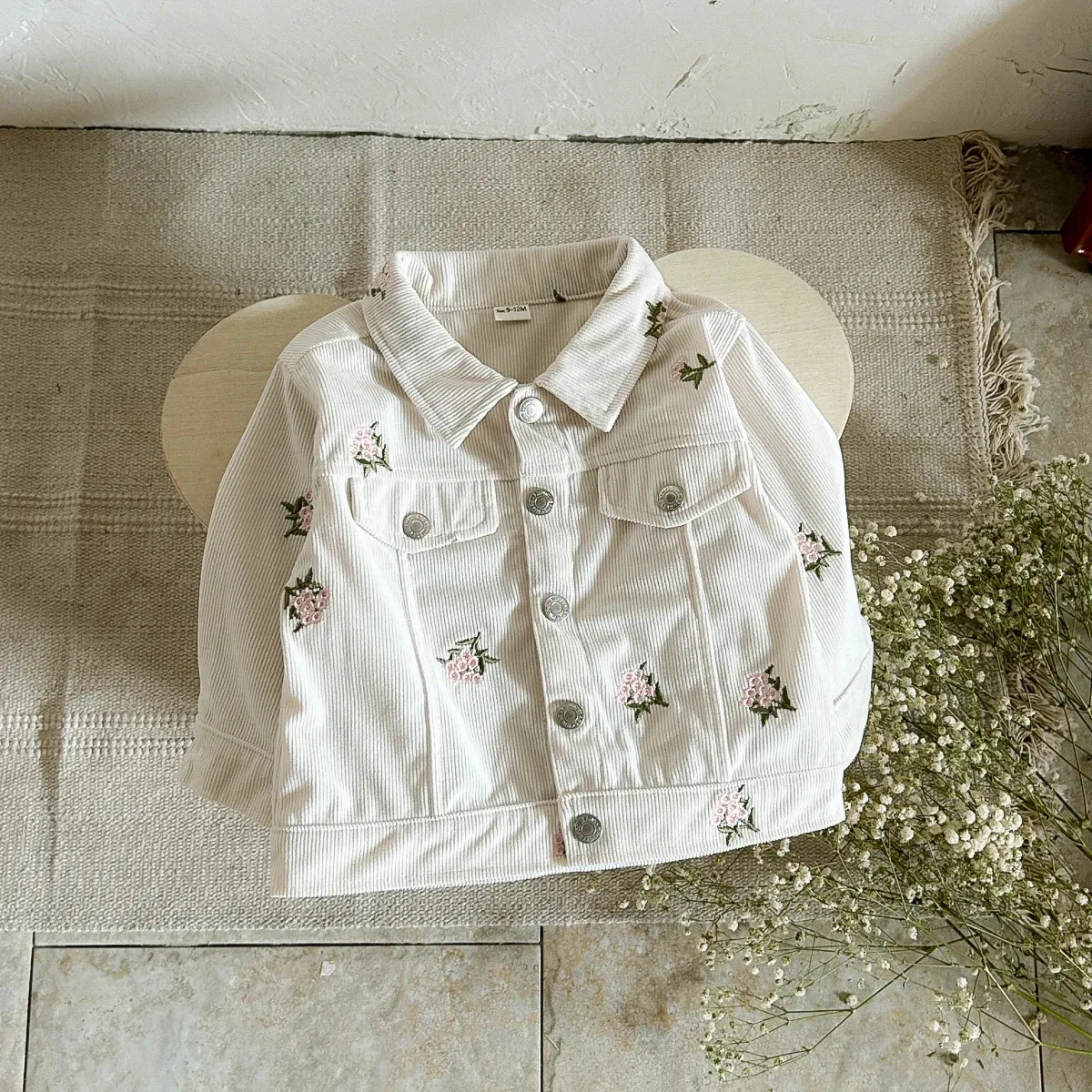 Autumn Top Infant Baby Jacket Flower Embroidery Coat Girls Baby Clothes ...