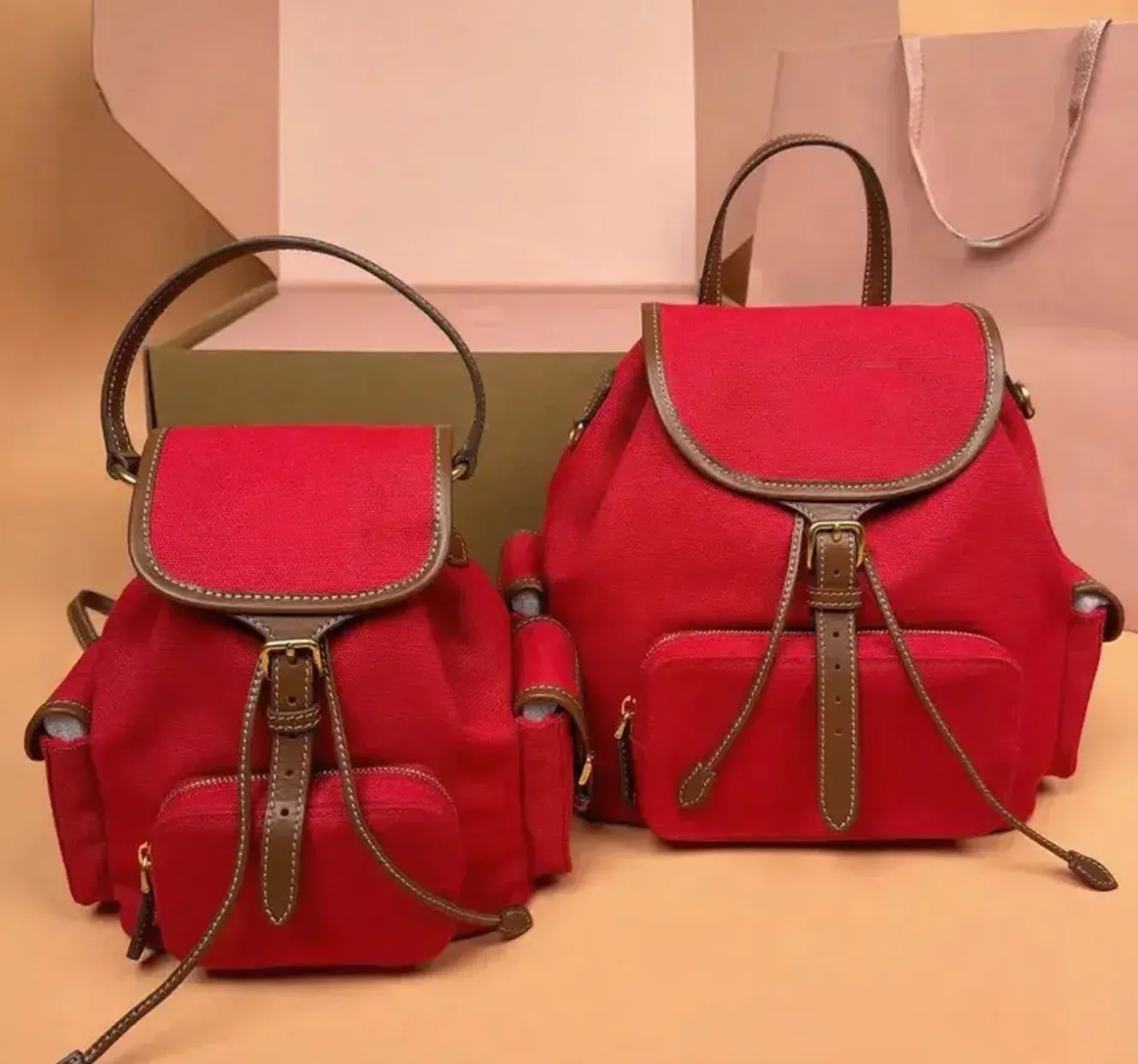 Luxury Designer Canvas Leather Backpacks For Women... From Timeplaza ...