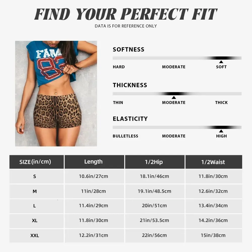 Custom Women's Leopard Print Workout Yoga Shorts, Animal Skin Gym ...
