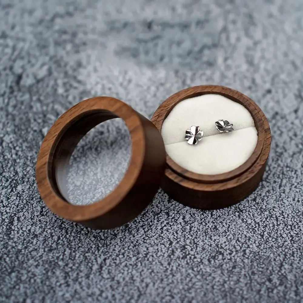 Round Proposal Case Jewelry Box Earrings Organizer Engagement Ceremony ...