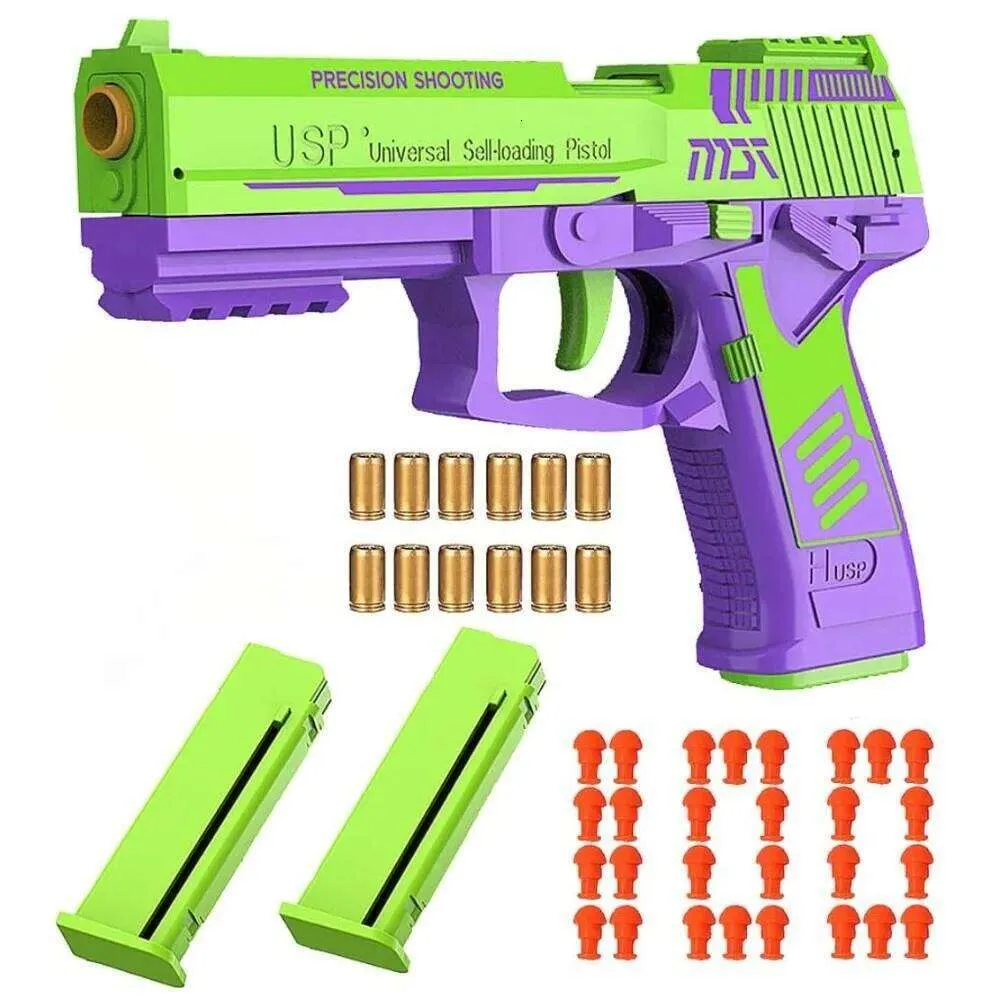 Children's Toy Gun Shell Ejecting Soft Bullet Pistol, Outdoor CS ...