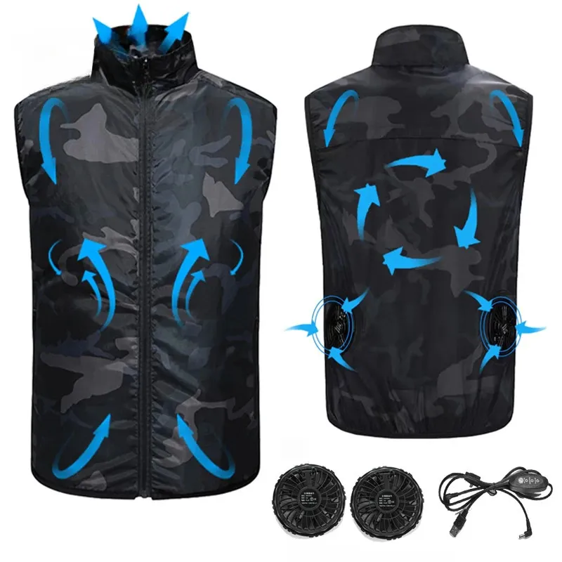 USB Rechargeable Men's Rechargeable Cooling Vest For Summer Sports And ...