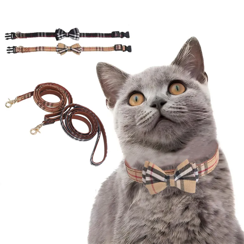 Pet Adjustable Breakaway Cat Collars With Bow Small Kitten Collars For ...