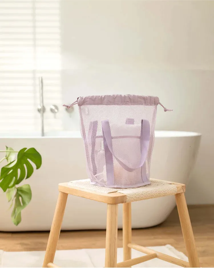 Travel Large Capacity Mesh Nylon Cosmetic Bag Organizer, Foldable ...