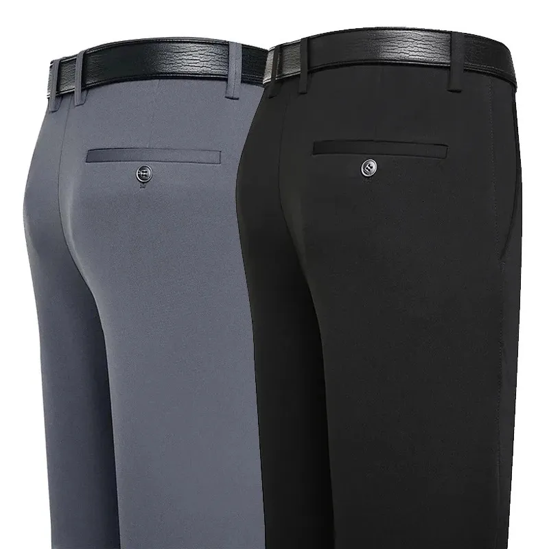 Acetate Knit Bootcut Business Casual Trousers For Men – Straight Fit ...