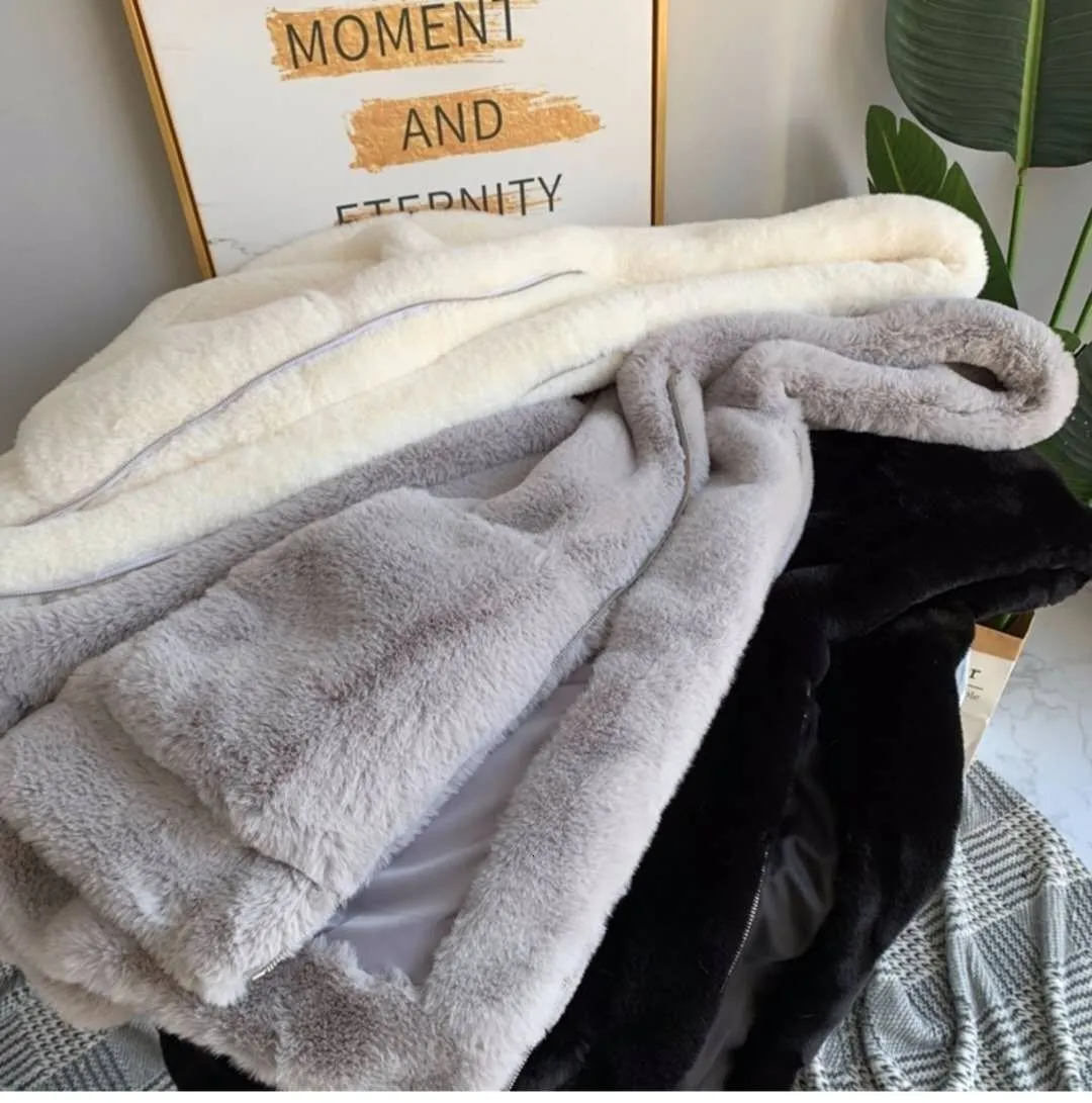 Korean Thickened Mink Velvet Coat for Women, Winter Jacket, Loose Fit ...