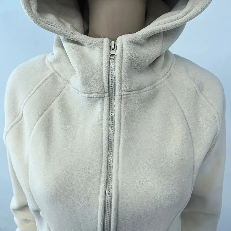 Hooded Zip-Up Sports Jacket for Women, Autumn Winter Fleece-Lined ...