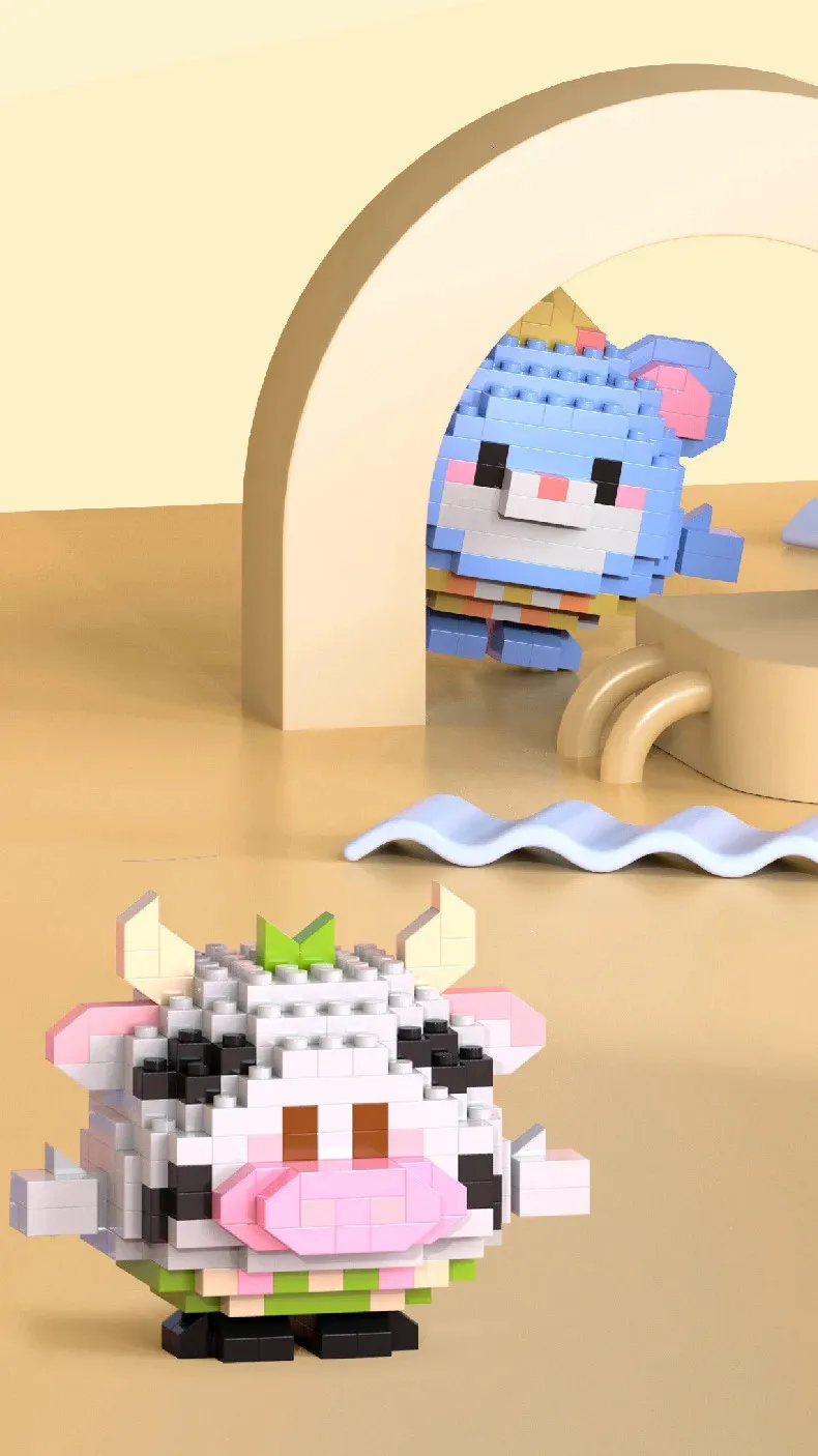 Constructor Micro Bricks Cat and Dog Construction Set for Girls and ...