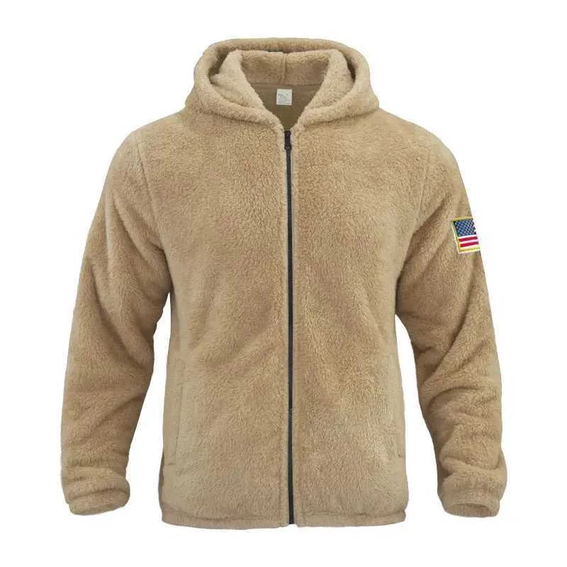 Men's Fashion Bomber Jacket: Doublesided Fleece, Embroidered Flag Label ...