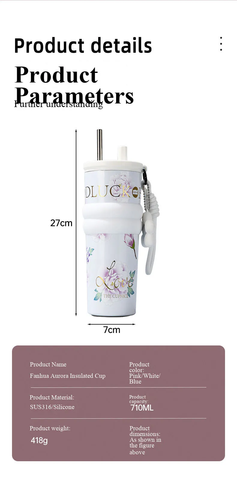 Ice King 316 stainless steel vacuum flask with straw, large capacity ...
