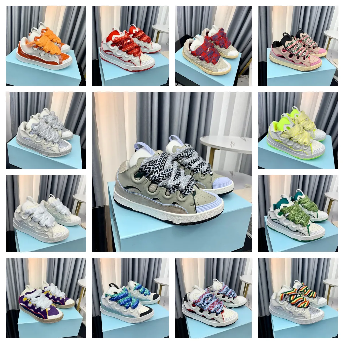 French Streetwear Trendy Bread Loaf Style Designer Pastel Trainers With ...