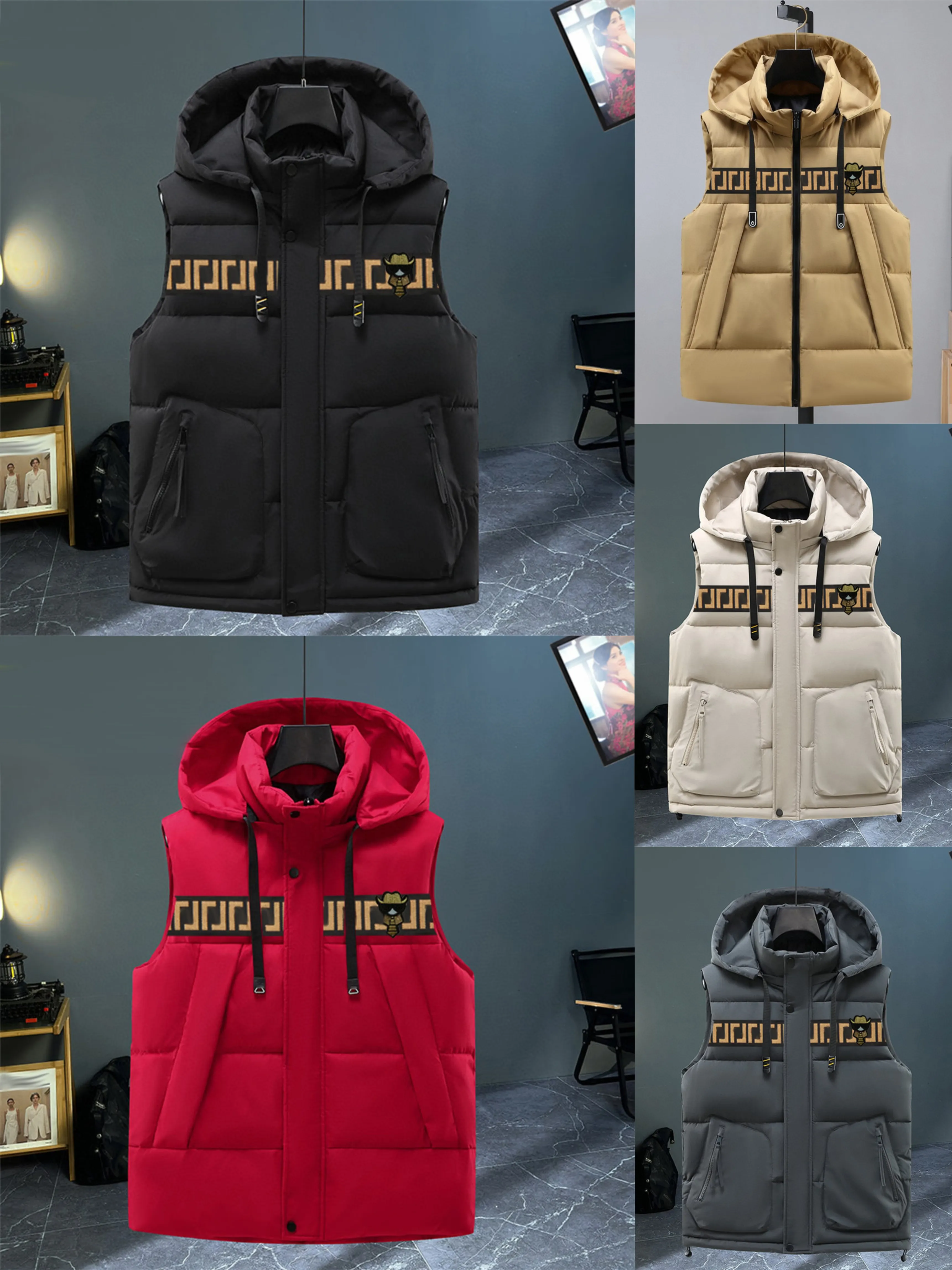 Winter Designer Men's Winter Puffer Vest For Men And Women Sleeveless ...