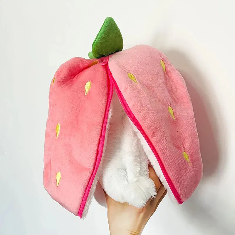 Baby Music Strawberry Carrot Rabbit Plush Toy Stuffed Creative Bunny ...