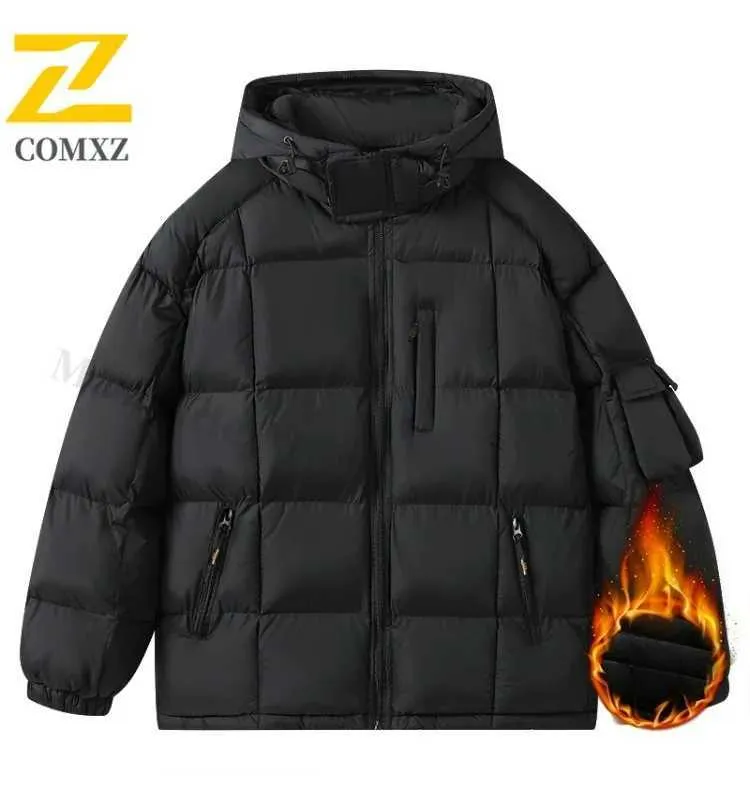 New Men's Winter Cotton Jacket 2025, Casual Hooded Snow Skiing ...