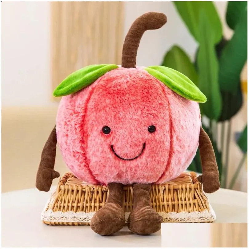 Cartoon Watermelon Cherry Plush Rabbit Toy Expressionistic Fruit Doll ...