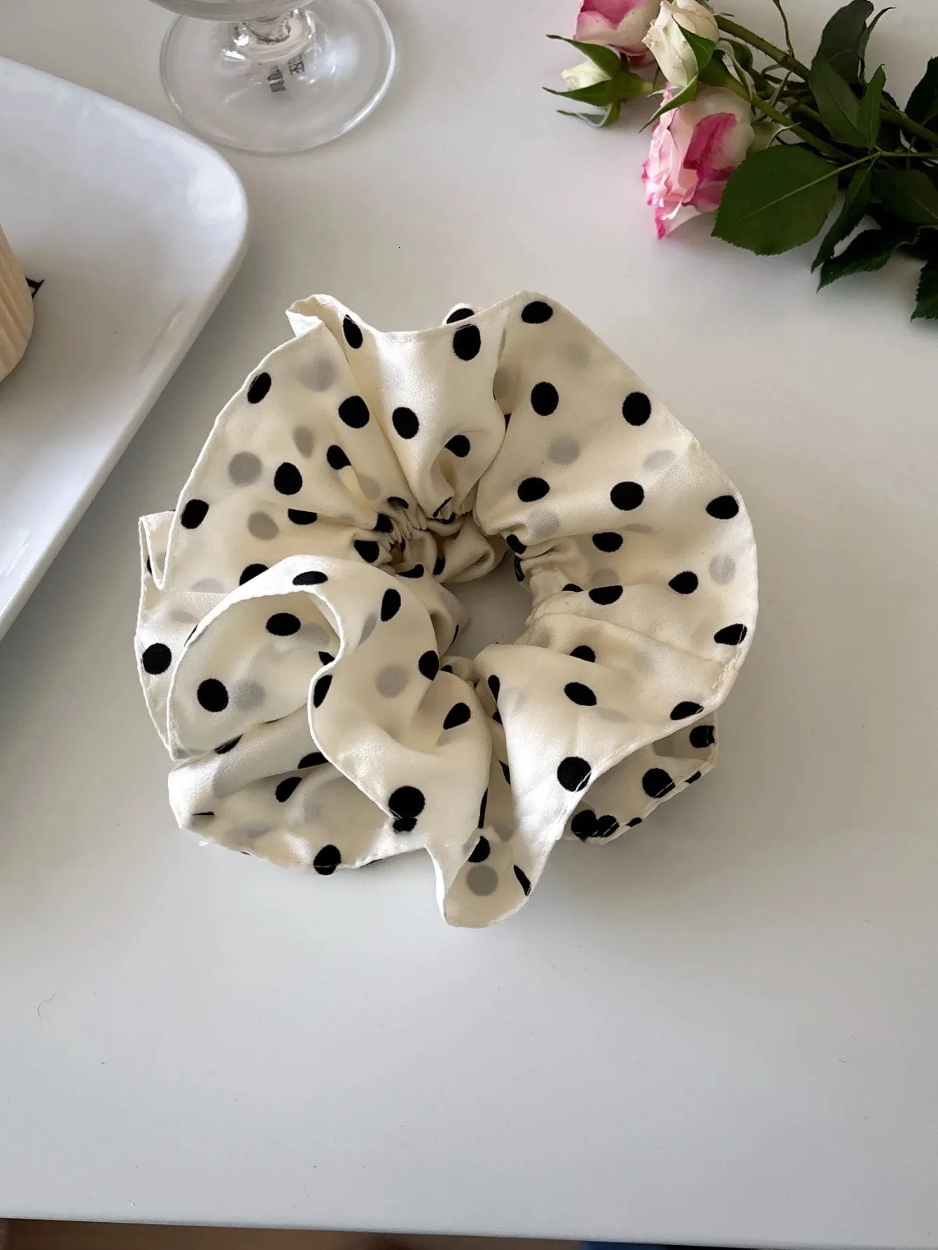 Large Polka Dot Gentle Retro Large Intestine Headband for Women ...