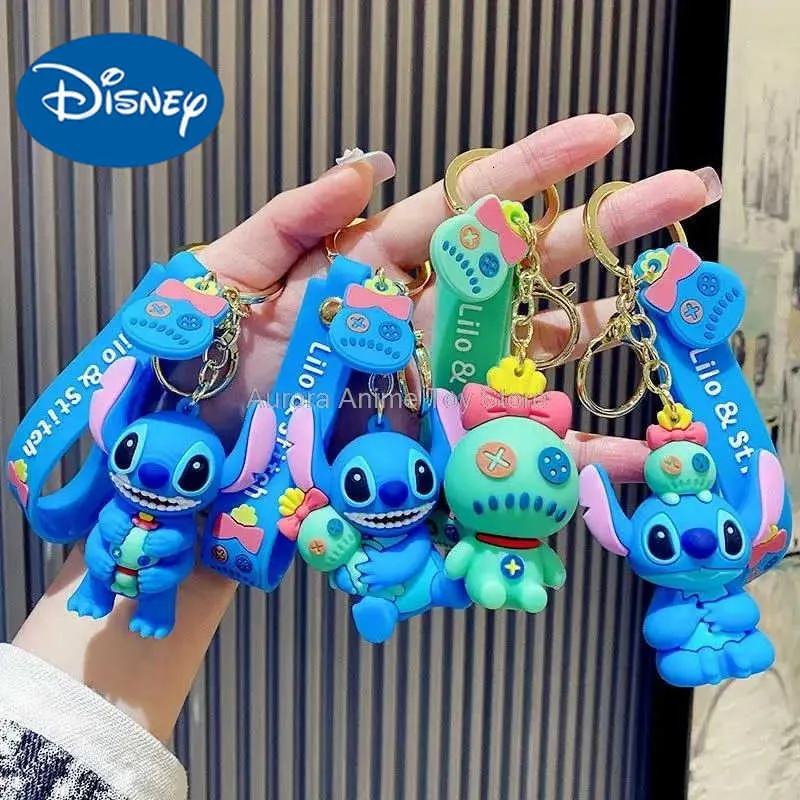 Disney Characters Stitch Keychain With Clip Ilo & Stitch Animation For ...