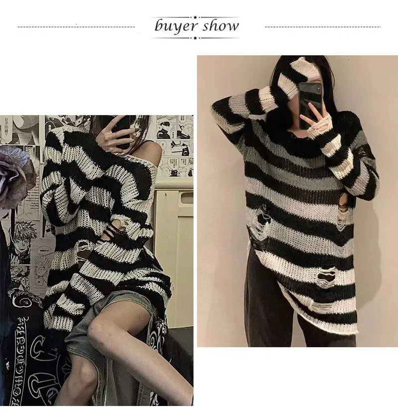 Karrram Punk Gothic Sweater Emo Tops Egirls Mall Goth Pullovers Y2k ...