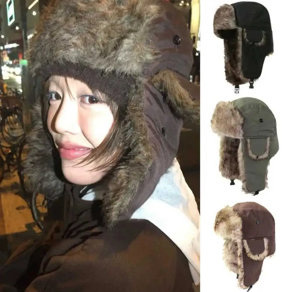 Winter Faux Fur Earfl Trapper Hat Mens For Women And Men Thicken Warm ...