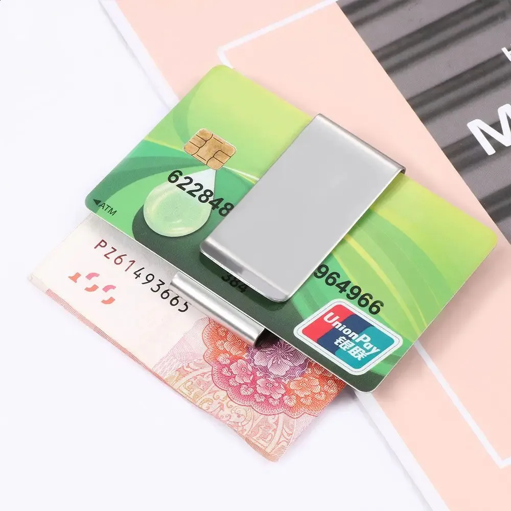Wallet Money Clip Metal Mans Card Pocket Dollar Clamp Credit Cards ...